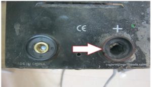 Positive and positive terminals on a welding machine replaced ...